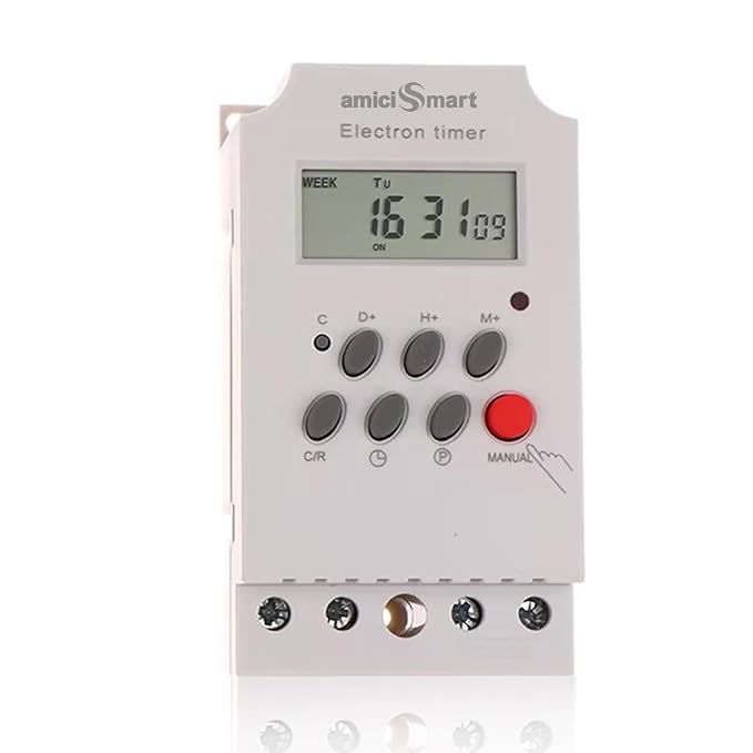Digital Programmable Timer Switch Relay – 25A 220V AC, 7-Day Cycle, 28 ...