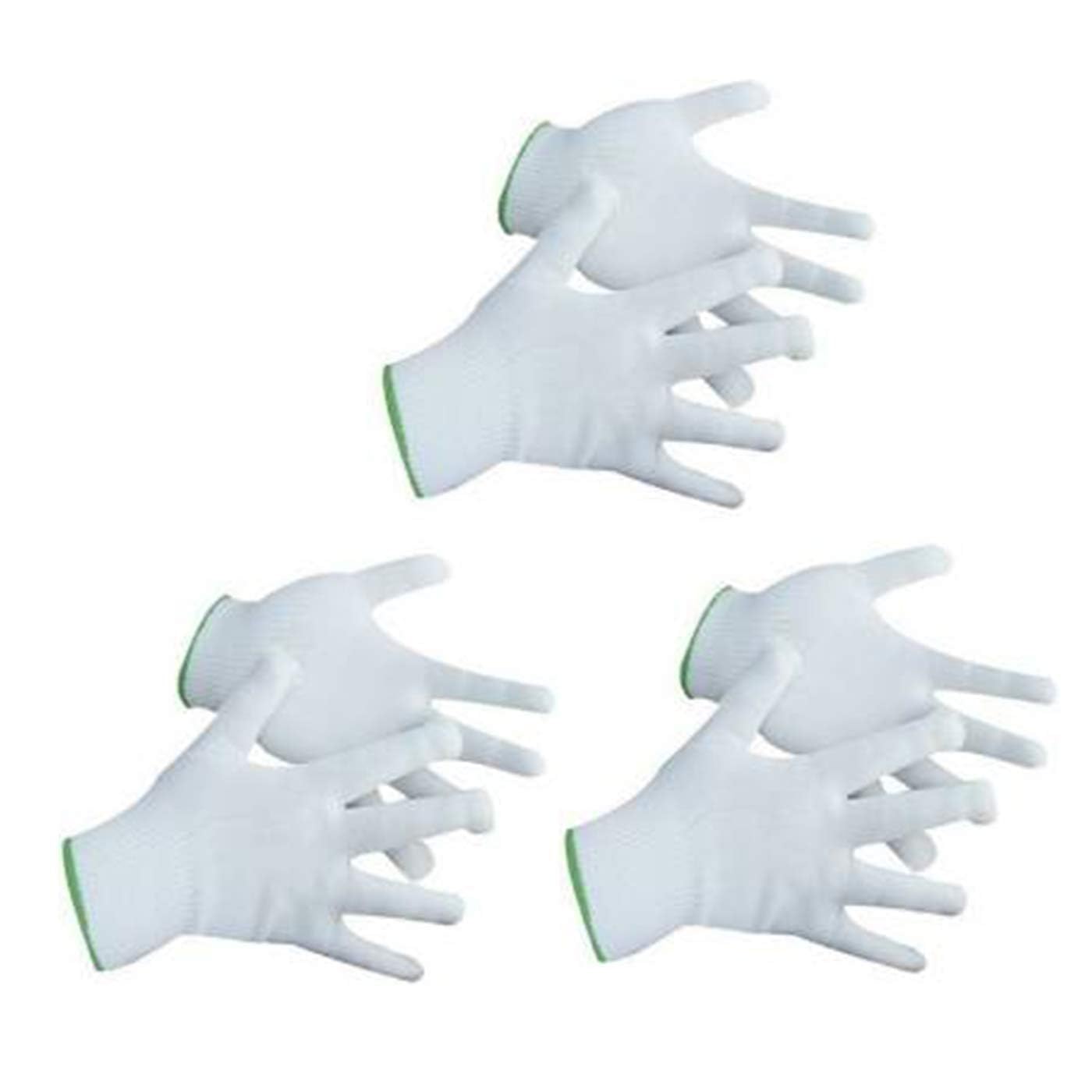Lint Free Nylon Gloves, Clean Room gloves, Free Size, White Color (3 P ...
