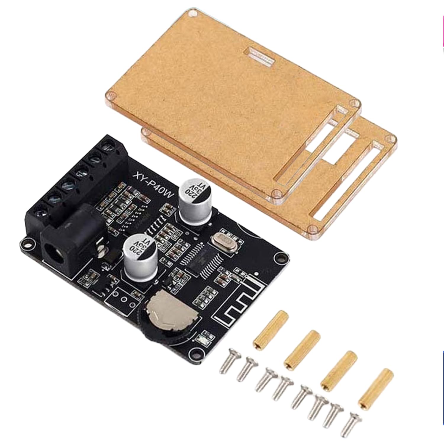 Mini Bluetooth 5.0 Dual-Channel Amplifier Board with AUX, DC 8–24V ...