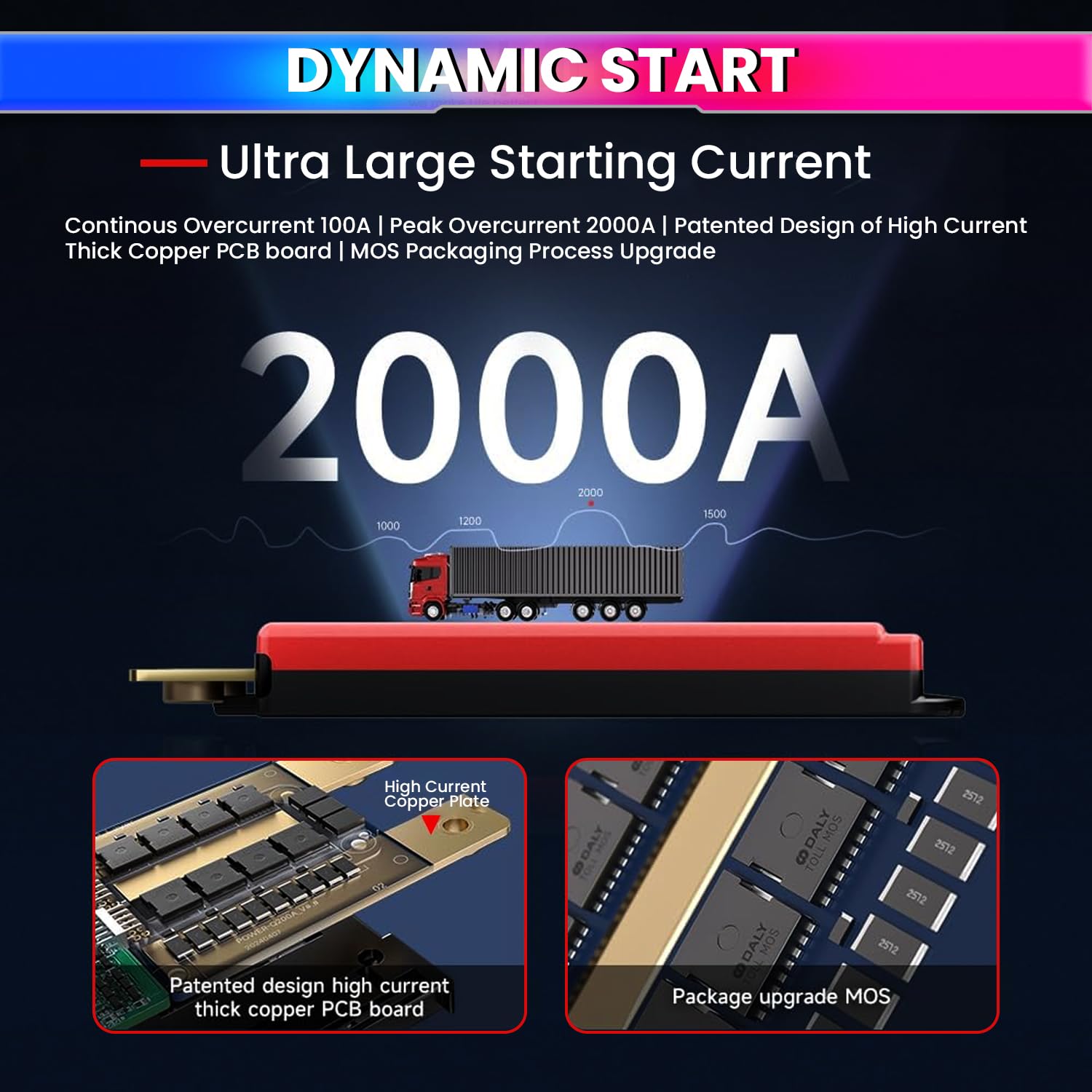 100A 4S 12V Truck BMS | Emergency Start LFP/LTO Battery Protection ...